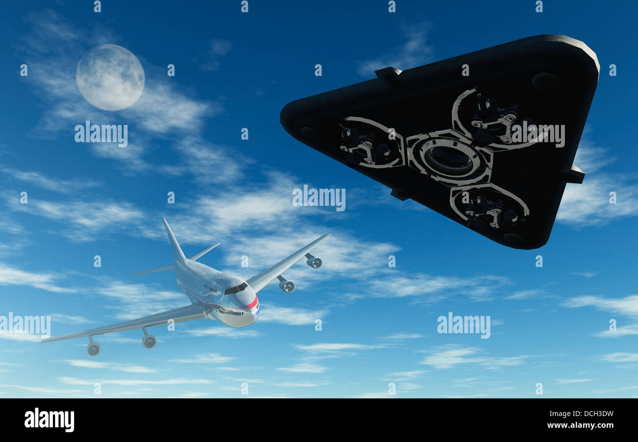 Black triangle aircraft hi-res stock photography and images - Alamy
