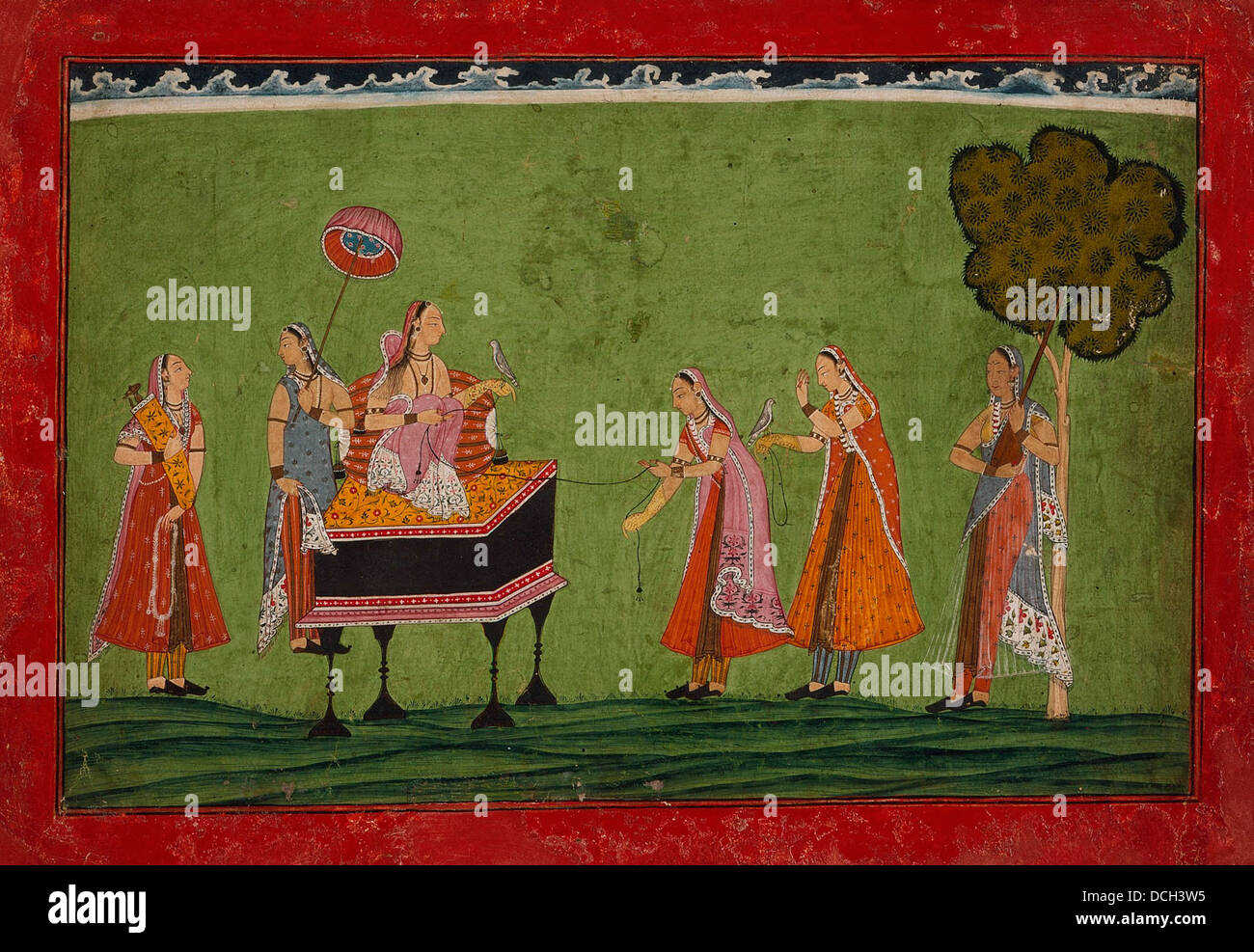 This artwork, part of LACMA's collection, depicts a princess with a ...