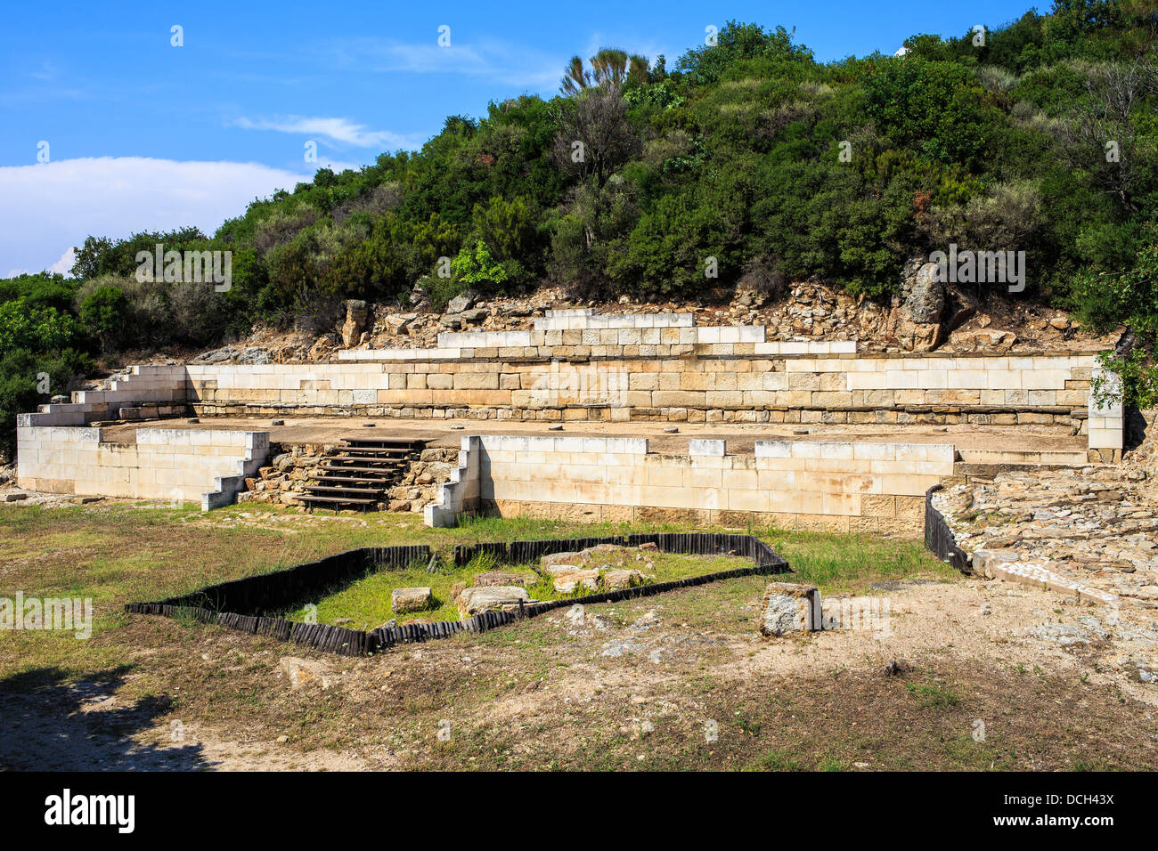 Agora and Stoa of the ancient Stagira, Greece, birthplace of Aristotle ...
