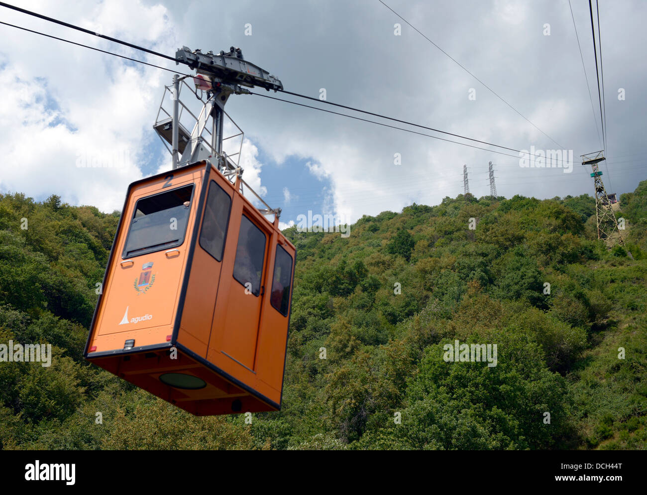 Argegno cable car to Pigra Lake Como Italy Stock Photo - Alamy