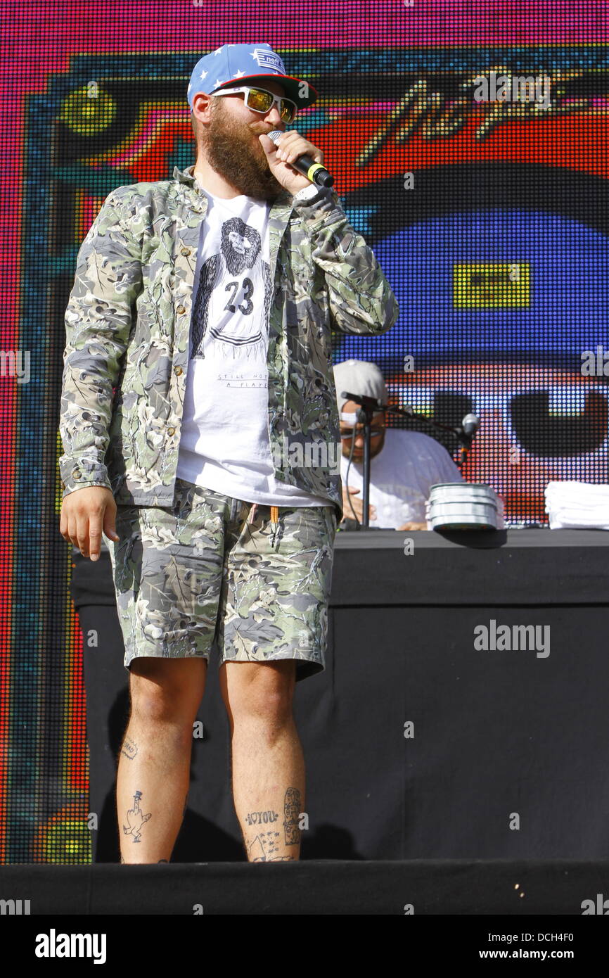 Mainz, Germany. 17th August 2013. German rapper MC Fitti is pictured on ...