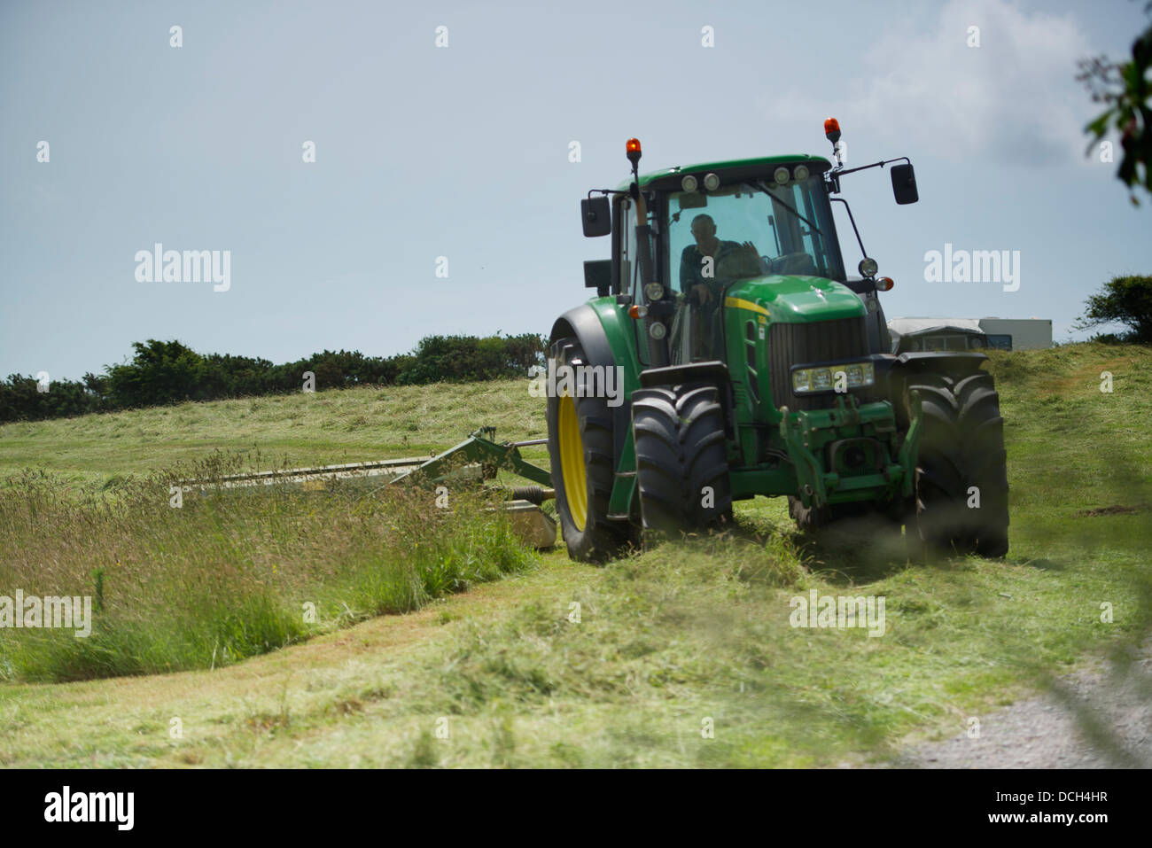Contermporary hay making Stock Photo - Alamy