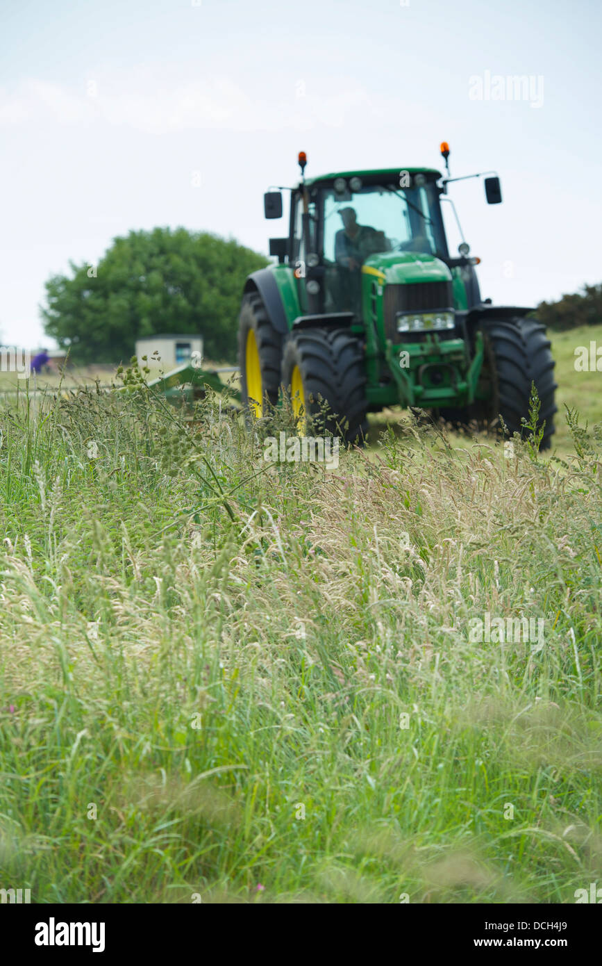 Contermporary hay making Stock Photo - Alamy