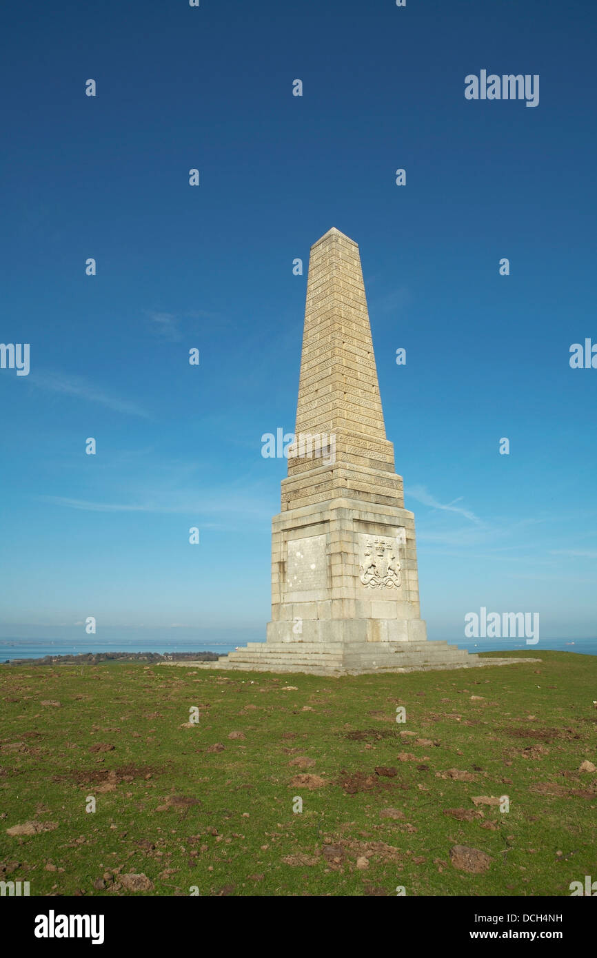 shot of Yarborough Monument on culver down Stock Photo - Alamy