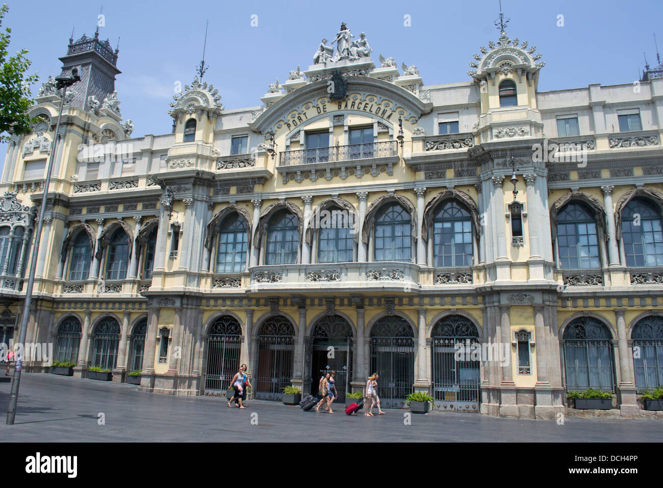 Barcelona's old Customs Building in the Port Vell harbour district ...