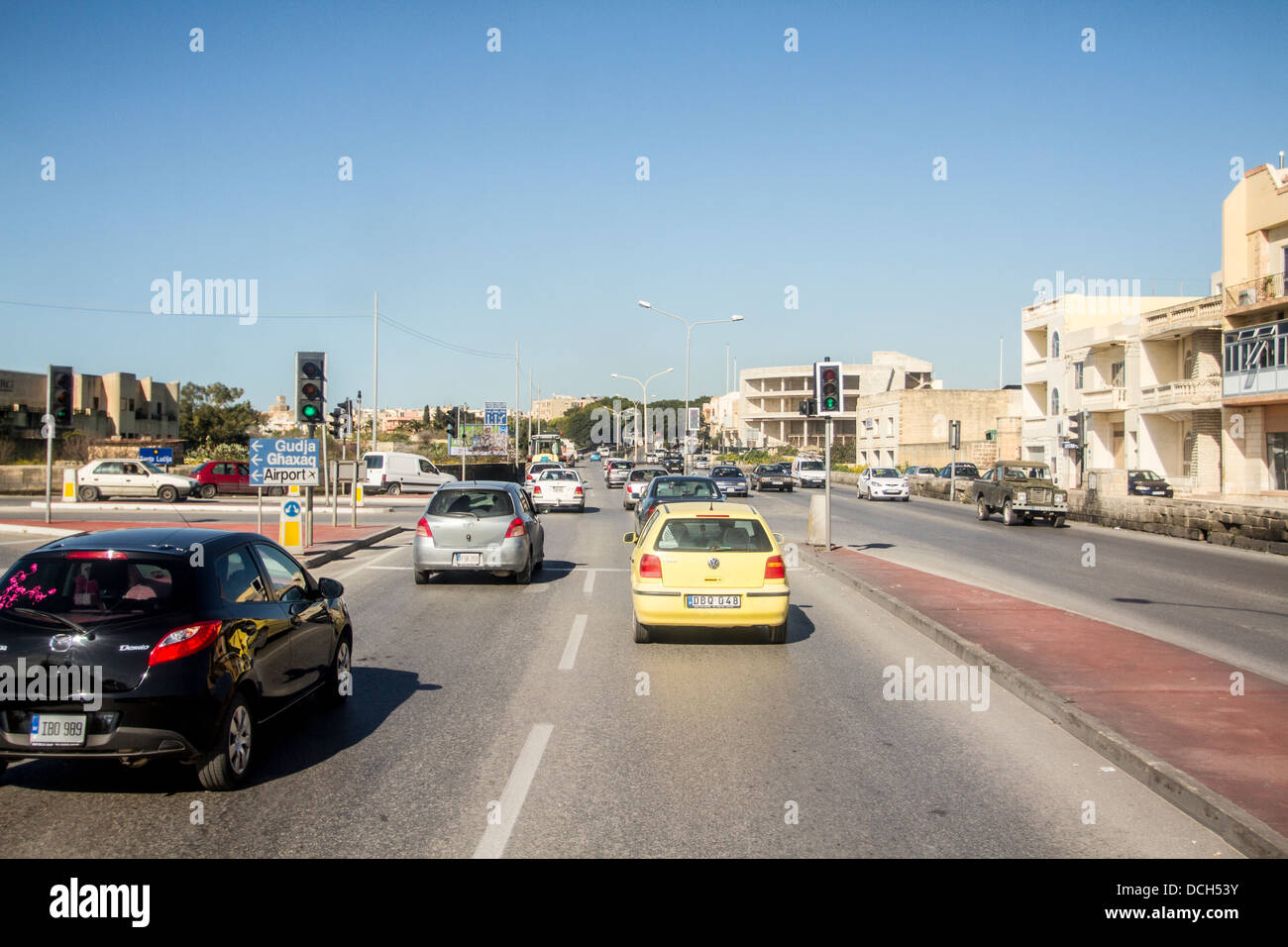 Traffic in Malta Stock Photo - Alamy