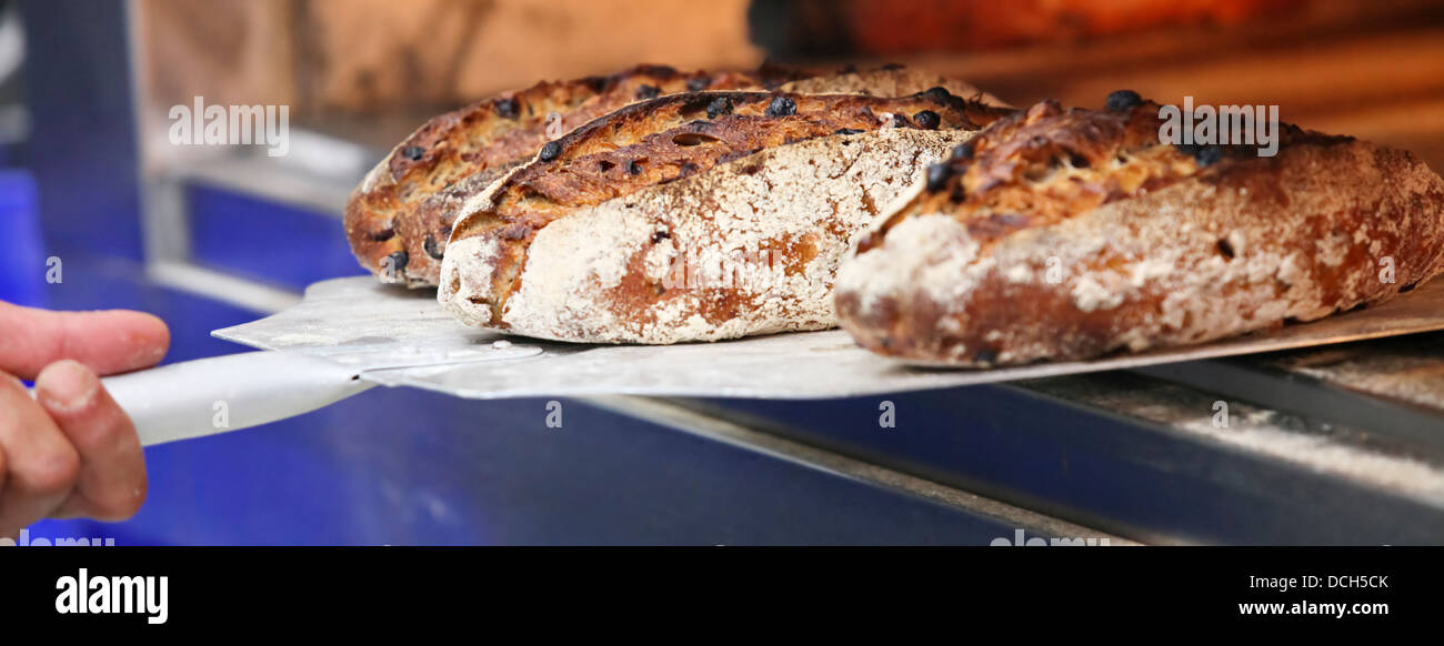 Freshly baked bread oven hi-res stock photography and images - Alamy