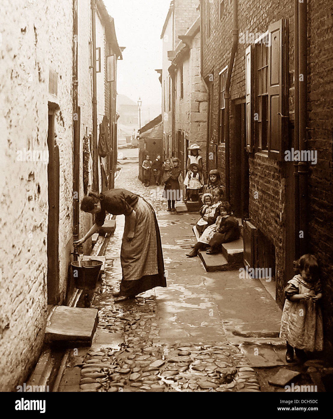 Loggerheads Yard, Whitby, Victorian period Stock Photo - Alamy
