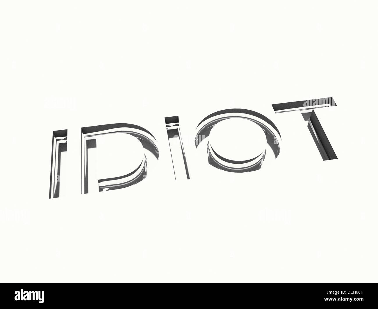 idiot words in engravings, for conceptual background Stock Photo - Alamy