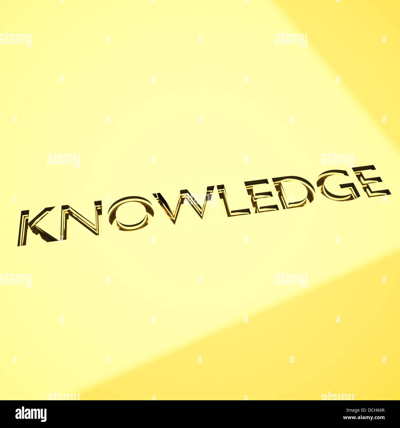knowledge word in engraving, as conceptual background. 3d render Stock ...