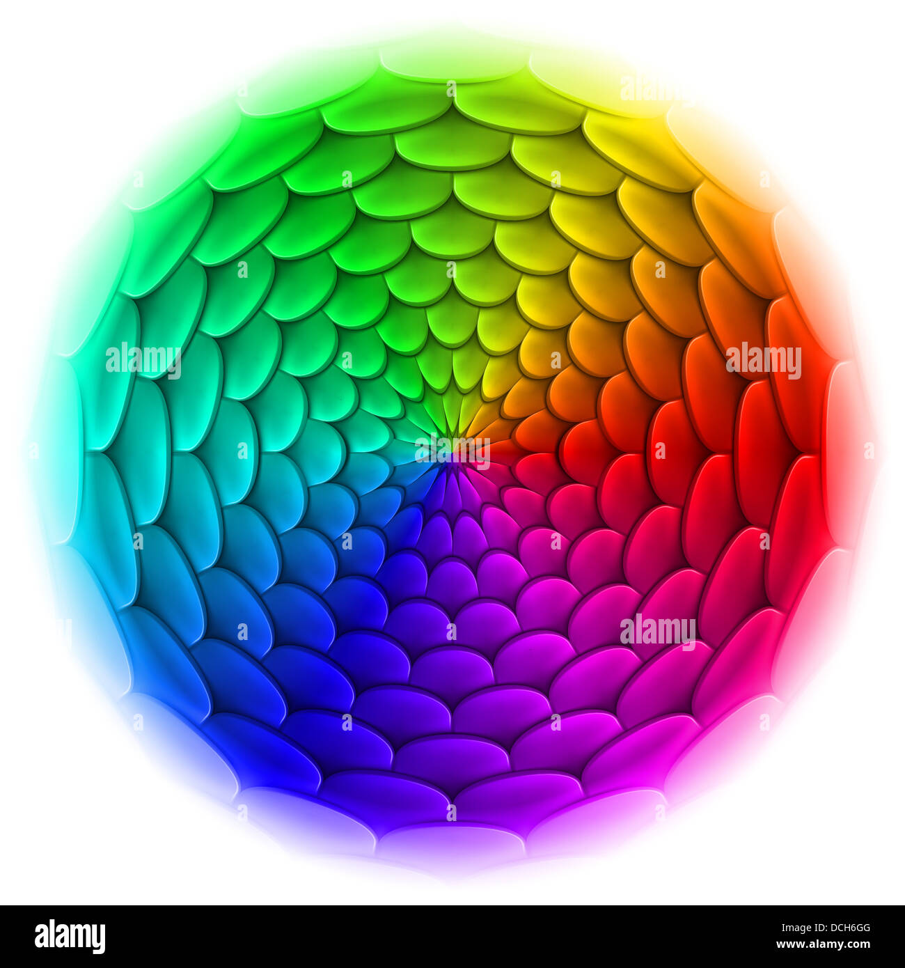 Illustration of roof tile pattern. Abstract design in spectrum and ...