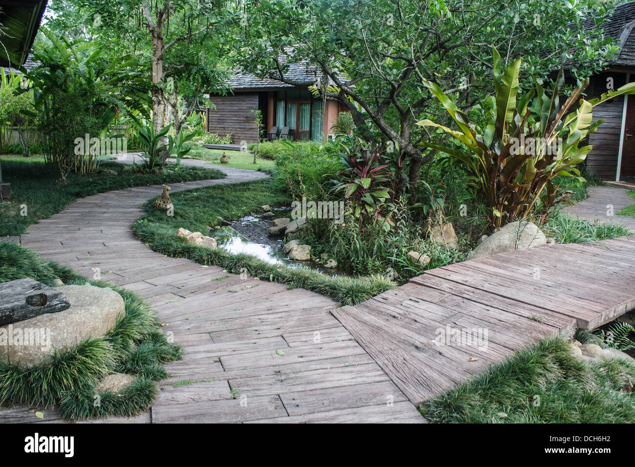 Pathway In Garden Resort High Resolution Stock Photography and Images ...