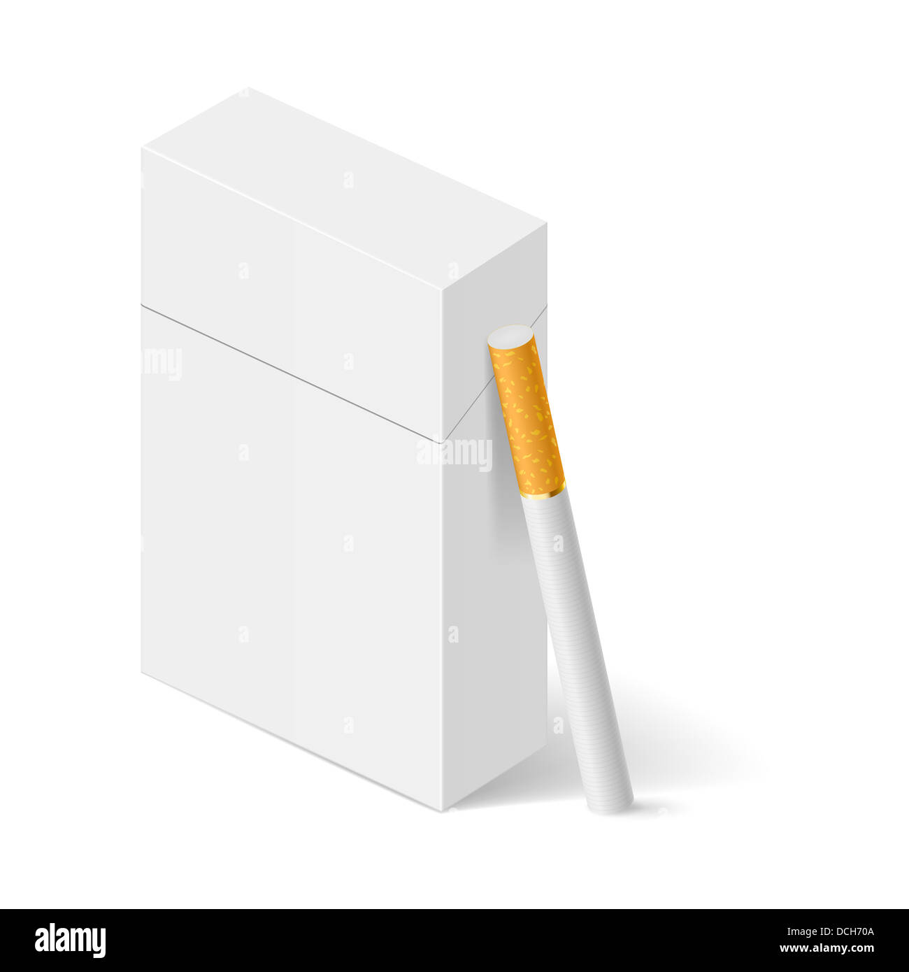 Closed full pack of cigarettes. Concept design. Illustration on white ...