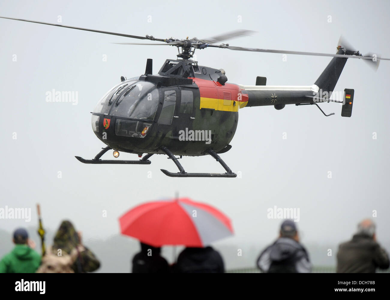 A type BO-105 helicopter of the German Army is pictured during a ...