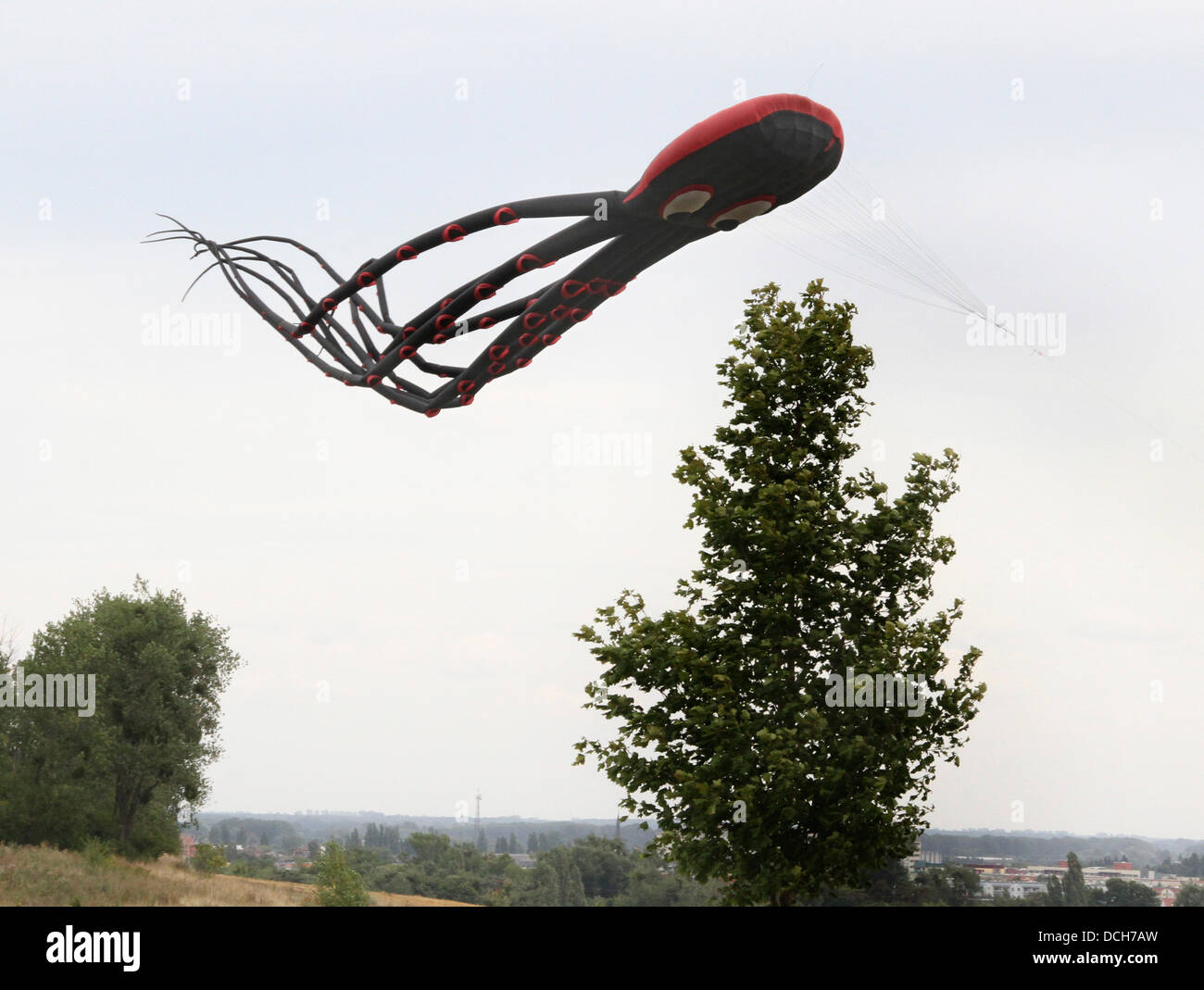 A huge octopus-shaped kite flies near Schoenebeck, Germany, 18 August ...