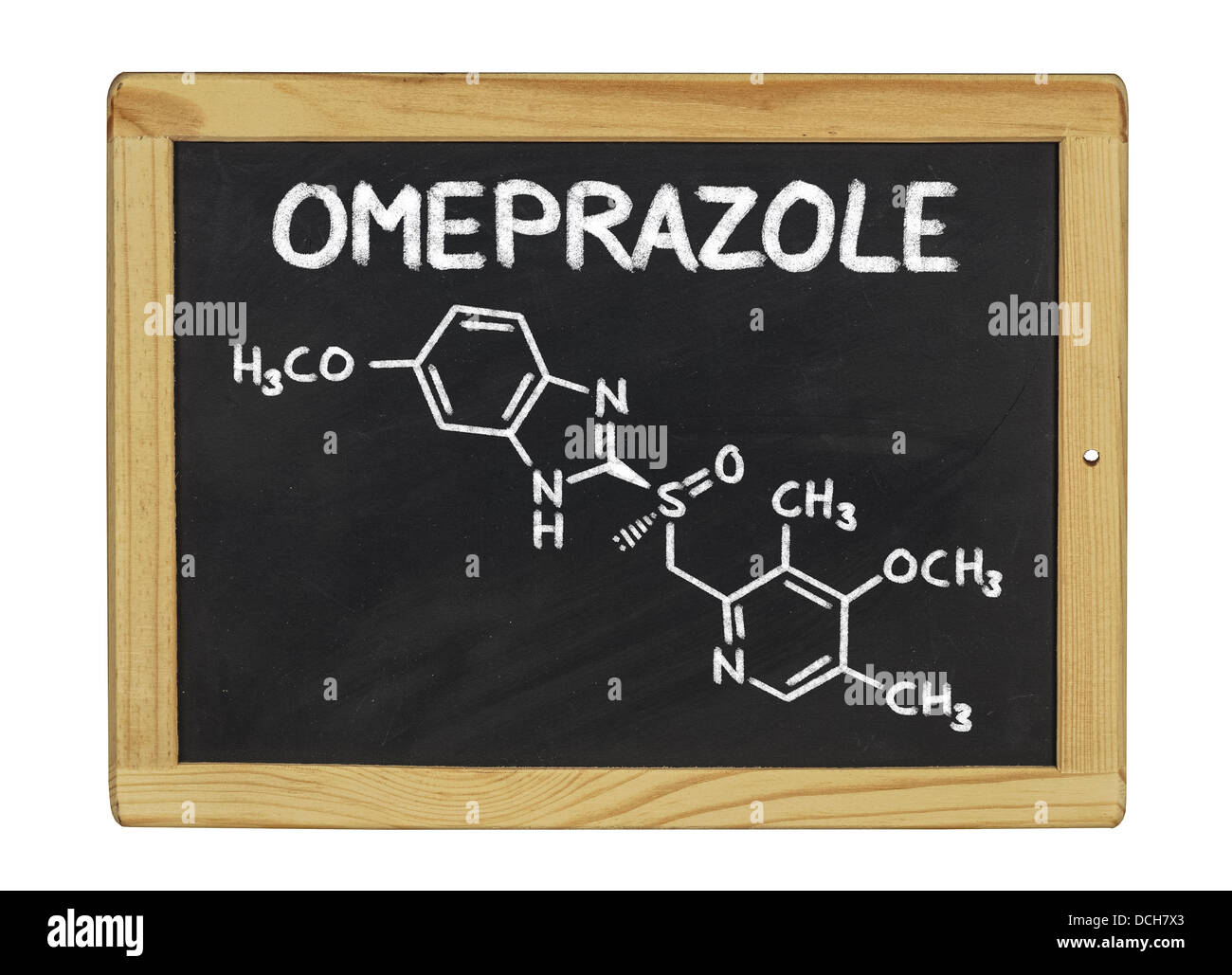 chemical formula of omeprazole on a blackboard Stock Photo - Alamy