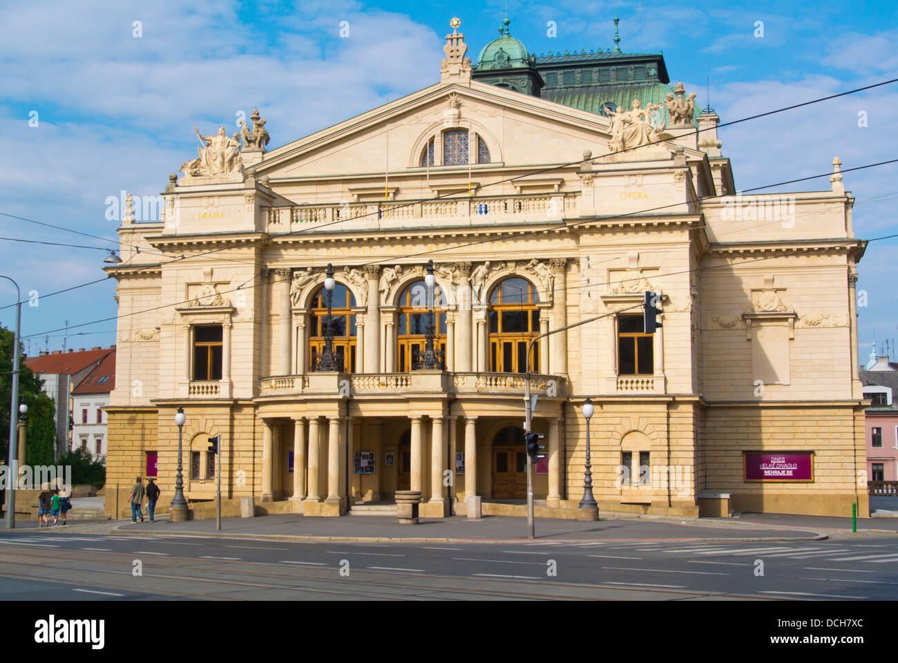 Divadlo J K Tyl theatre (1902) Vnitrni Mesto the Old town Plzen Czech ...
