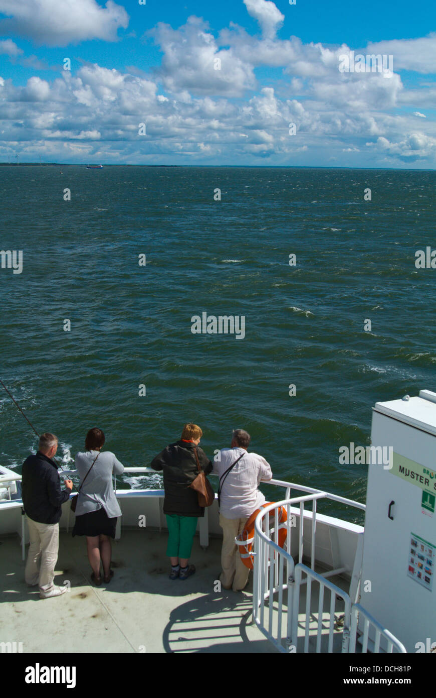 Ferry boat between Saaremaa island and mainland Estonia Baltic sea ...