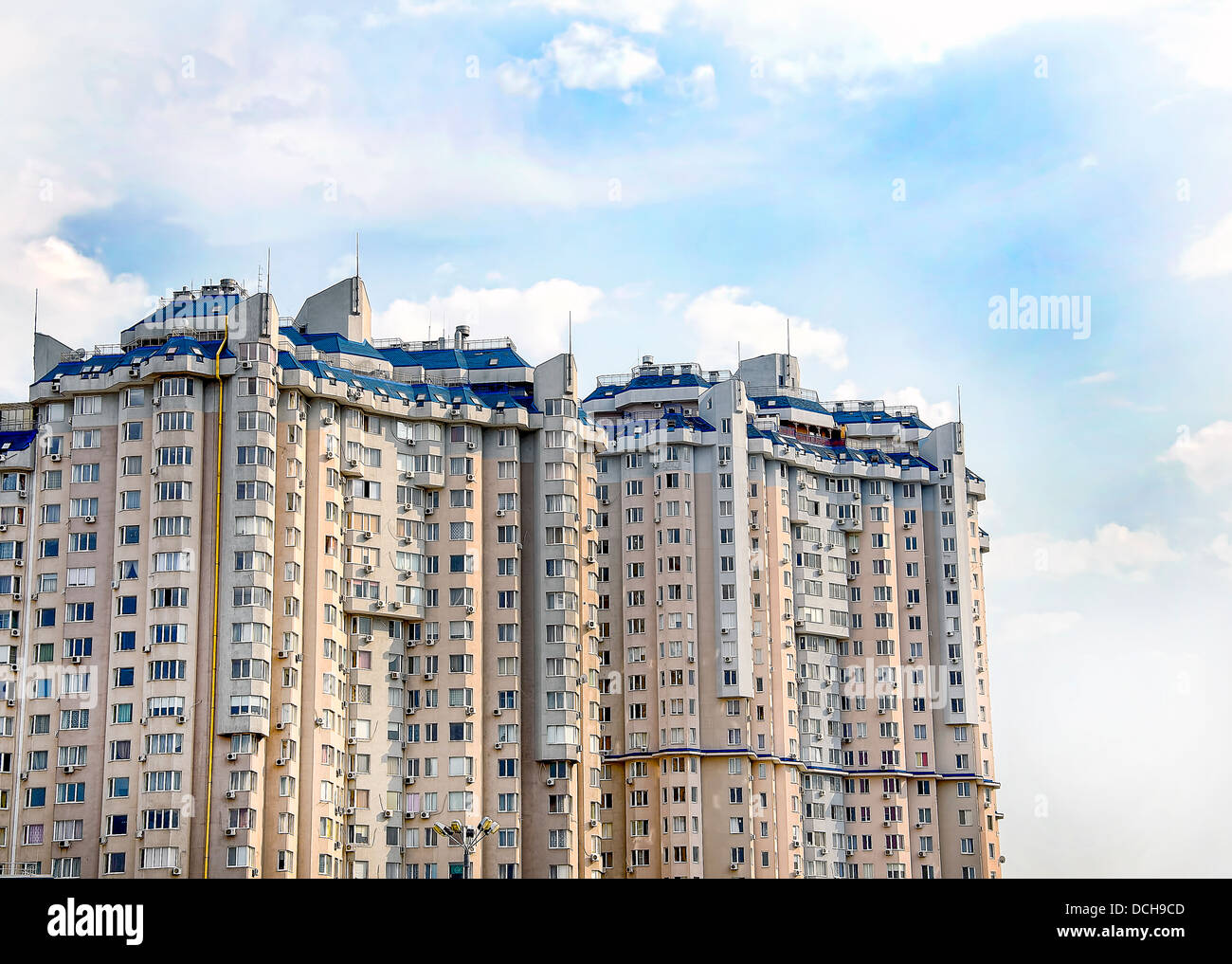 Multi-storey building construction on a background of blue sky Stock ...