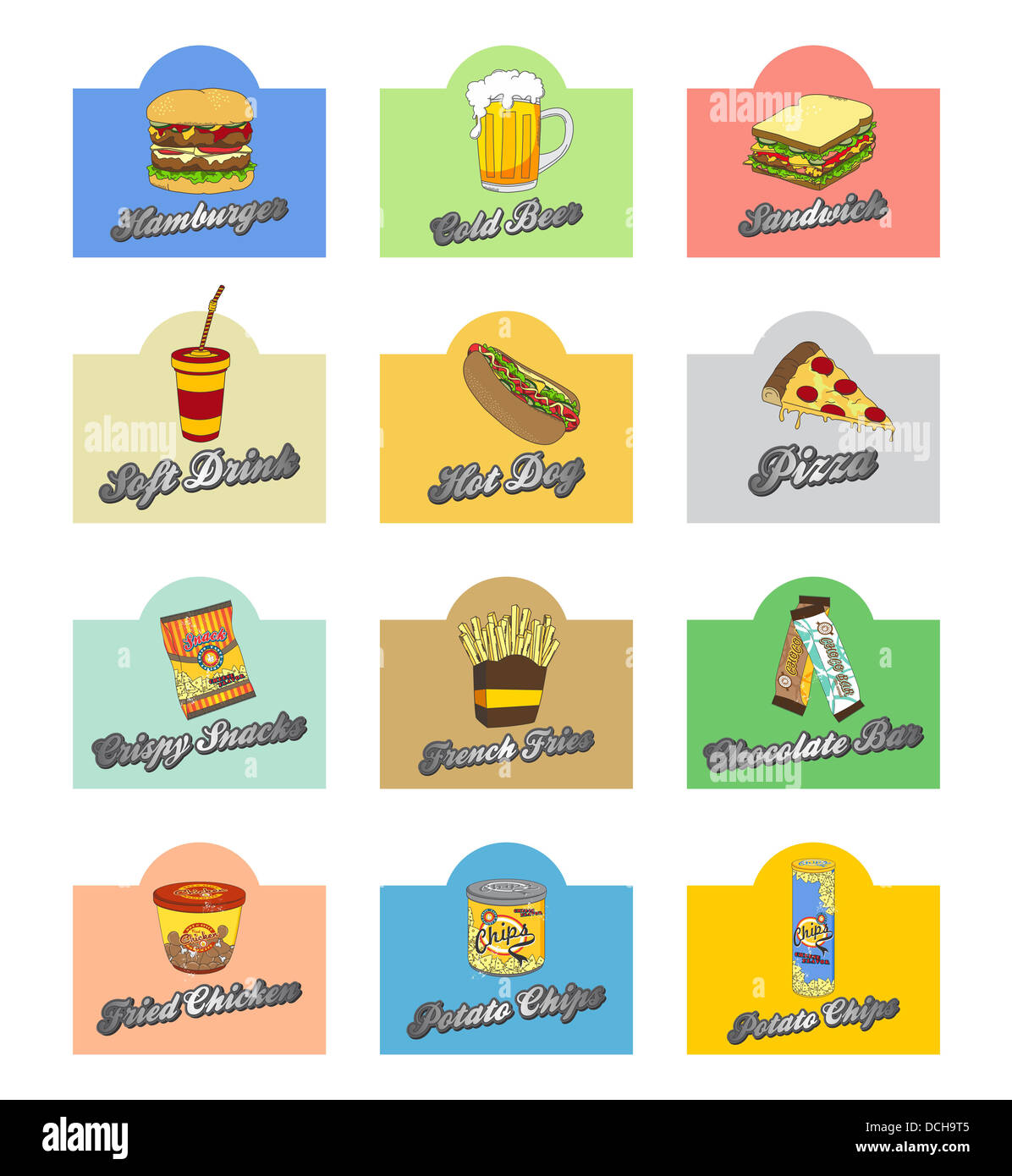 food and drink restaurant menu theme Stock Photo - Alamy