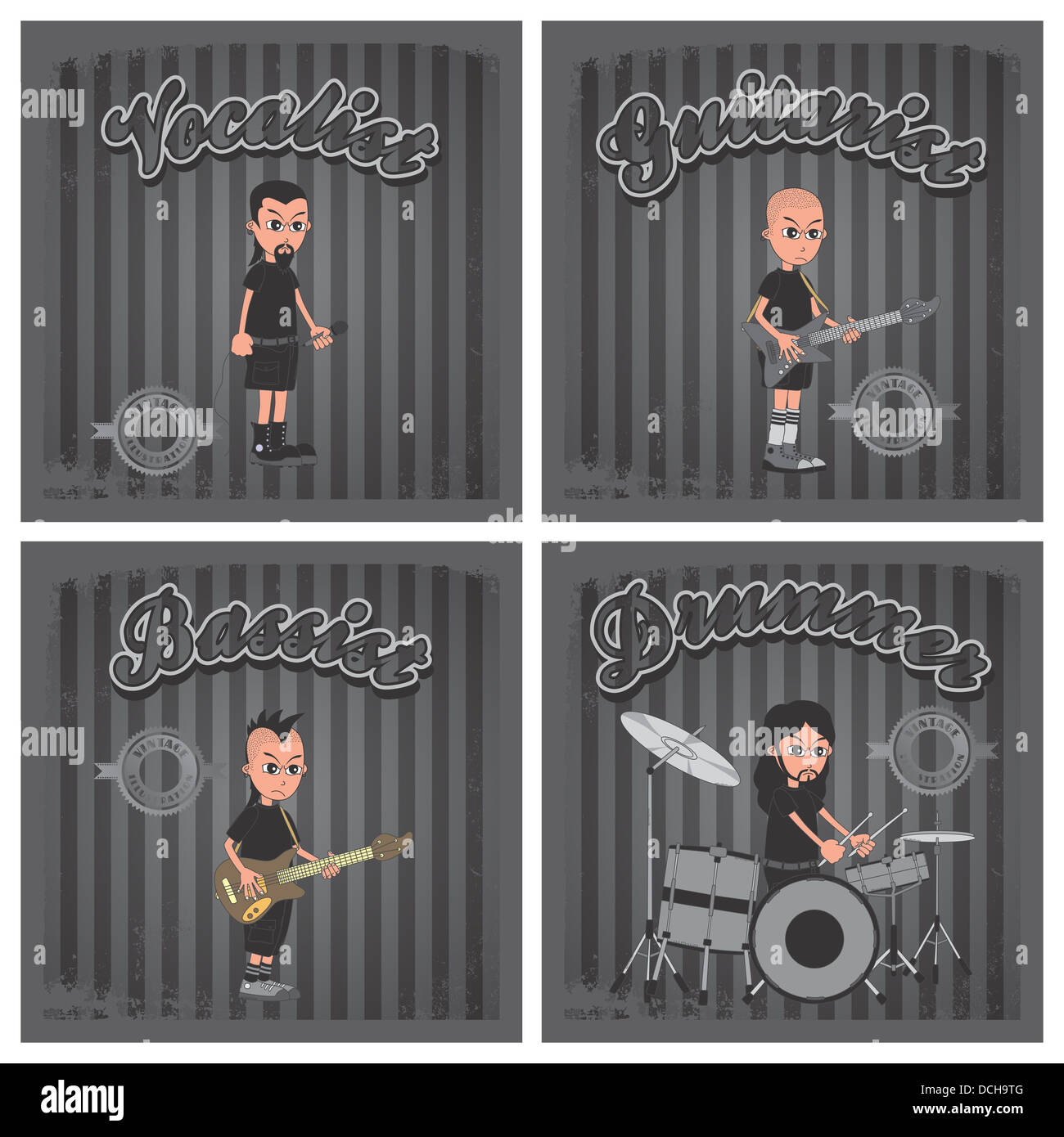 musician cartoon character art Stock Photo - Alamy
