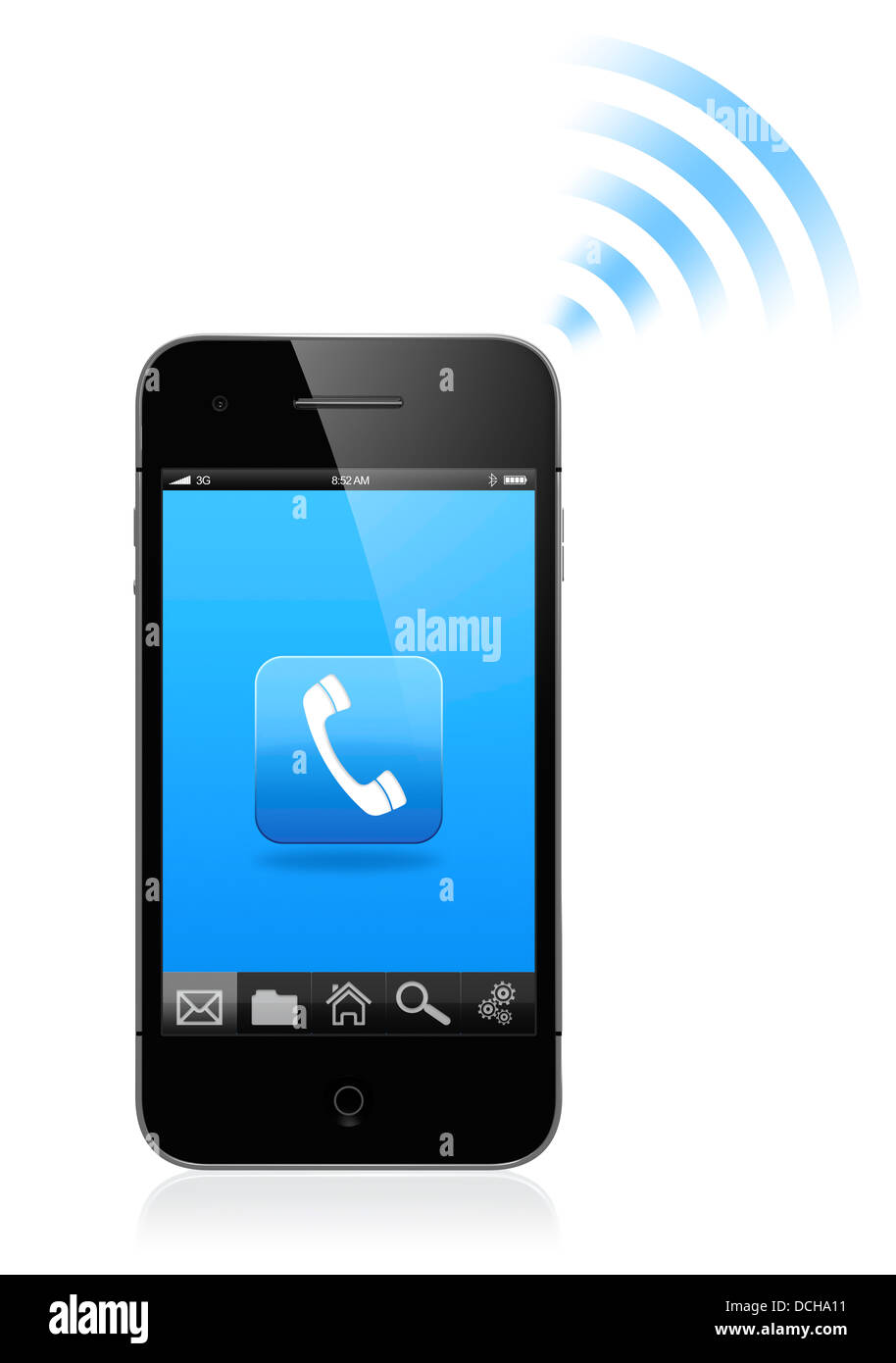 3D illustration of modern smartphone. Communications concept Stock ...