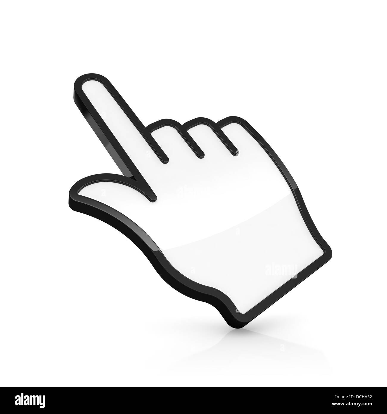 3D illustration of hand pointer isolated on white Stock Photo - Alamy
