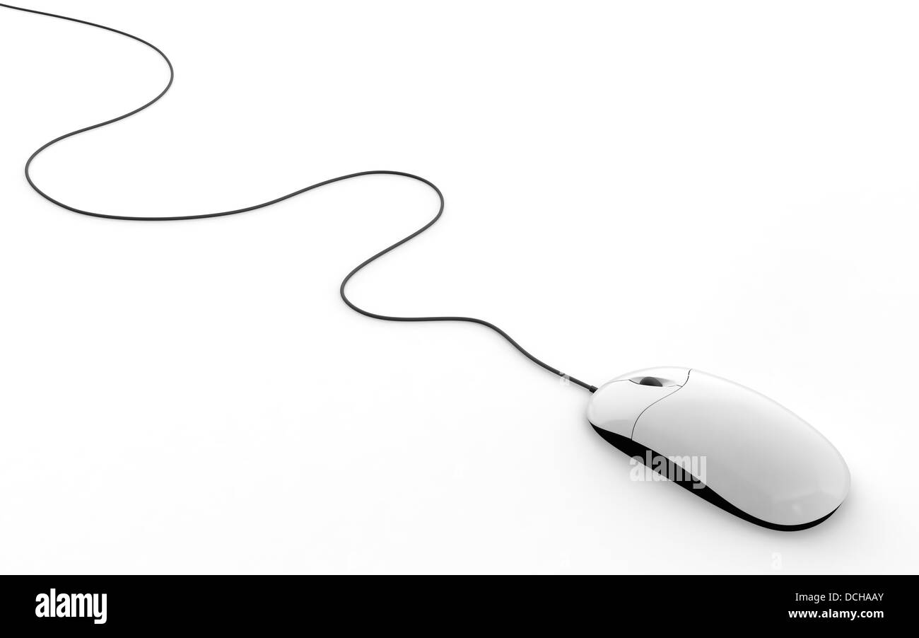 Computer mouse isolated on white background Stock Photo - Alamy