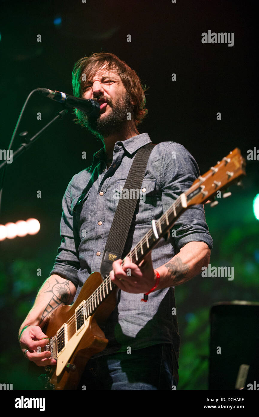 CRICKHOWELL, UK. 17th August 2013. Band Of Horses perform on the ...