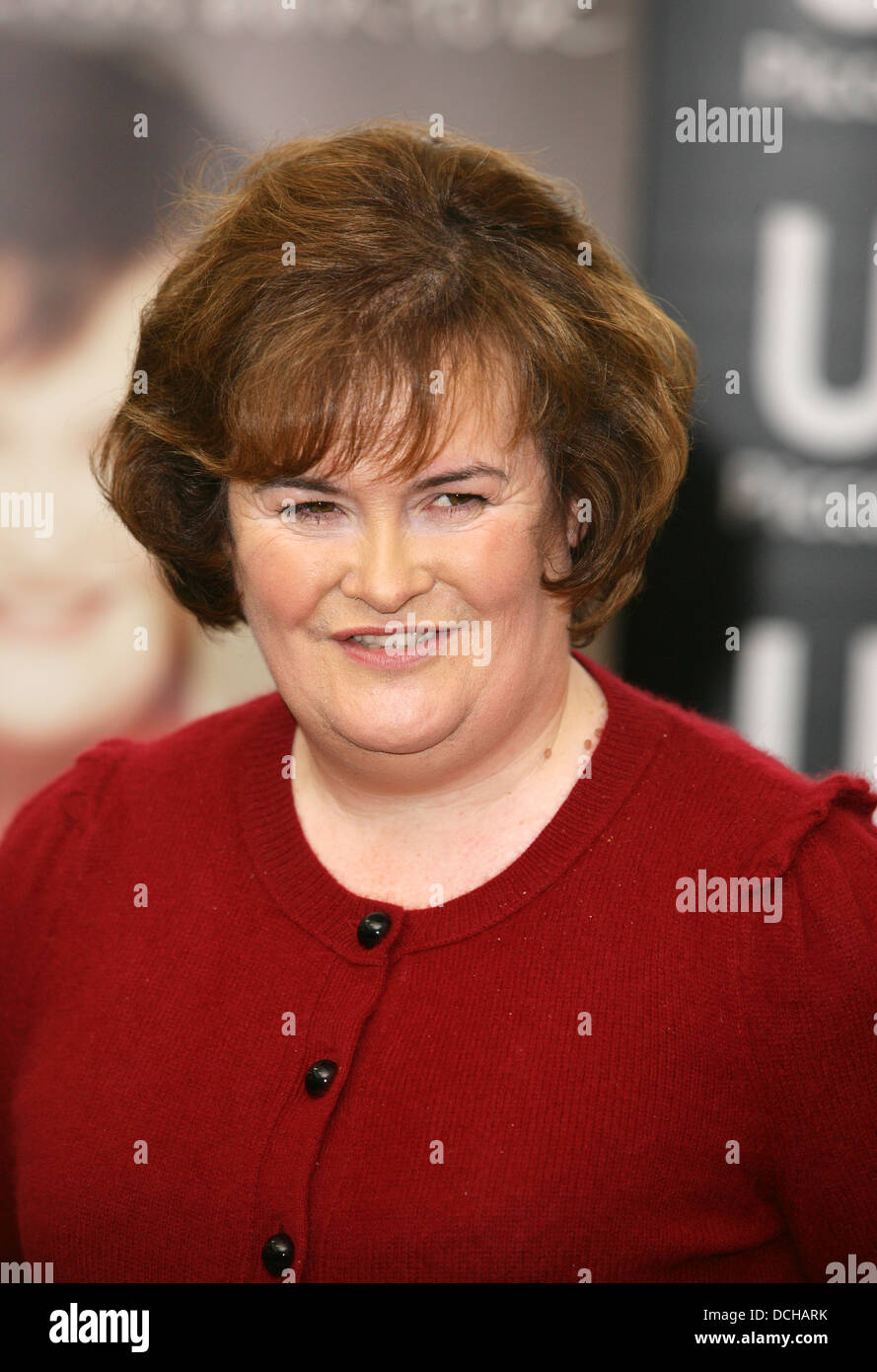 Susan Boyle, signs copies of her autobiography, The Woman I Was Born to ...