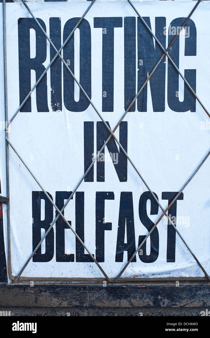 Rioting In Belfast Poster Blists Hill Shropshire UK Stock Photo - Alamy