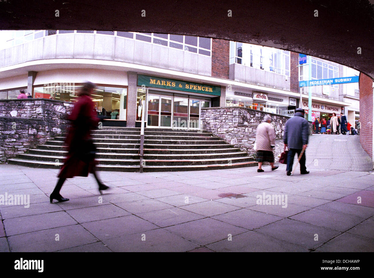 Plymouth City Centre Drake circus end before redevelopment Stock Photo ...