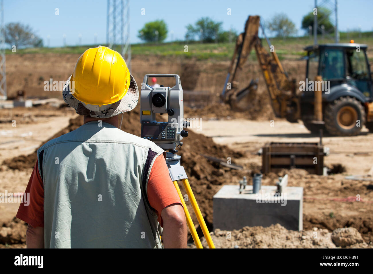 engineer on construction site Stock Photo - Alamy