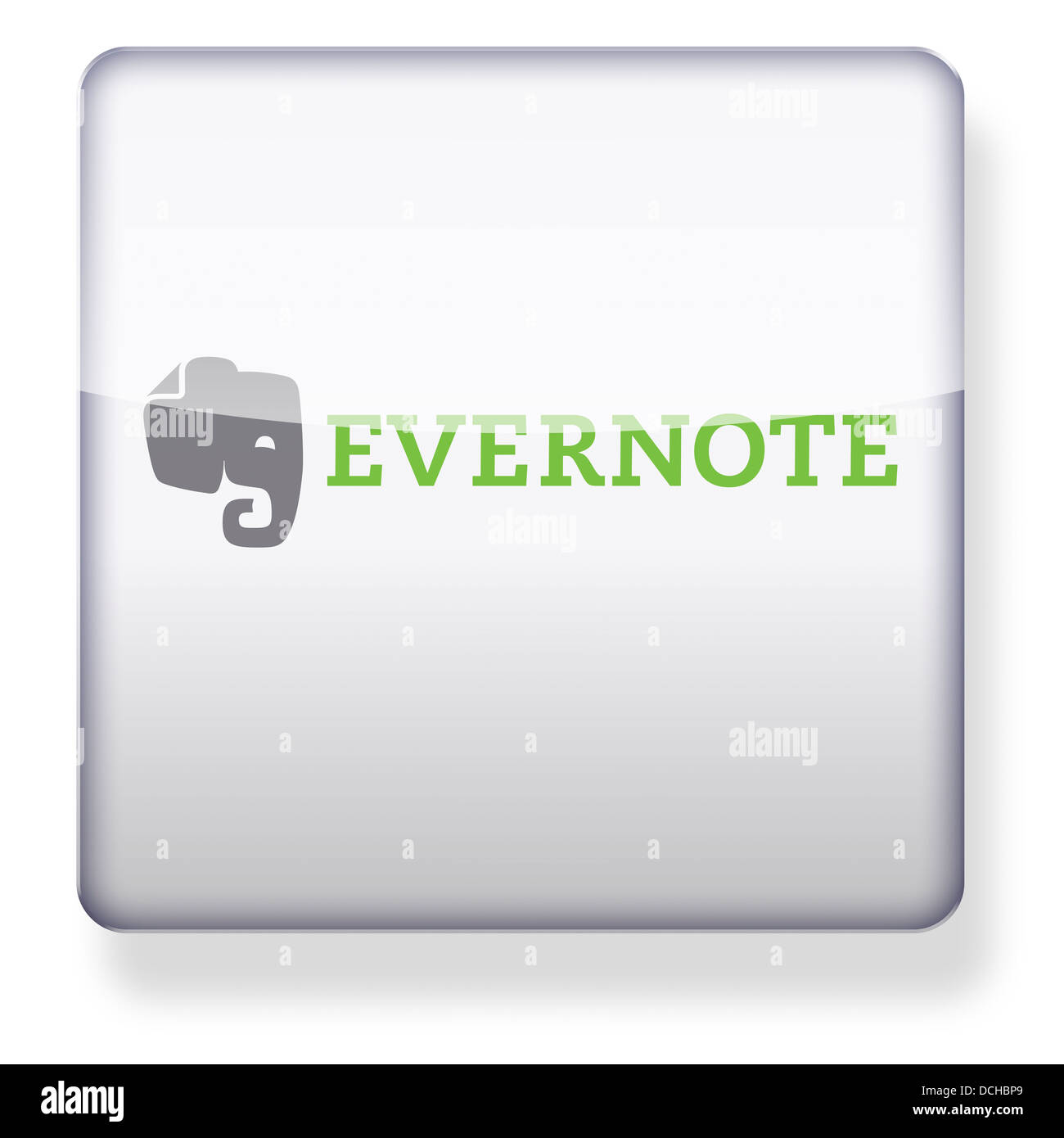 Evernote as an app icon. Clipping path included Stock Photo - Alamy