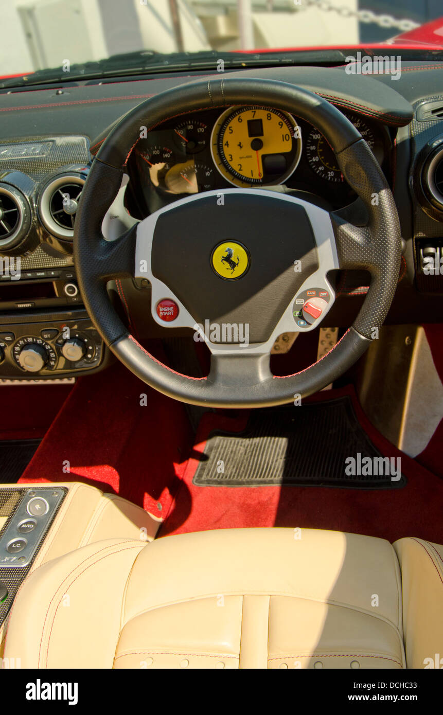 Interior of a Ferrari Stock Photo - Alamy