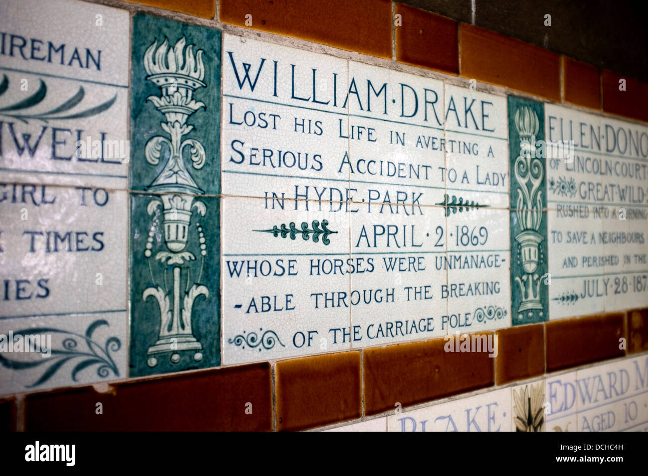 Heroes Wall Memorial Plaque Postmans Park London Stock Photo - Alamy