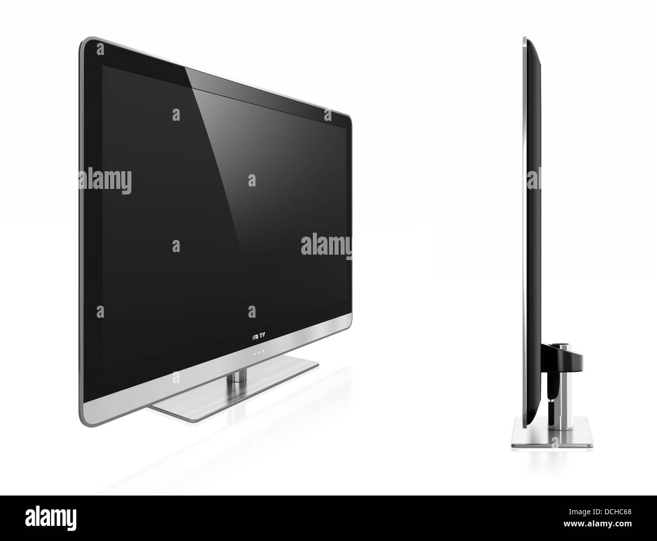 3D image of high definition TV isolated on white Stock Photo - Alamy