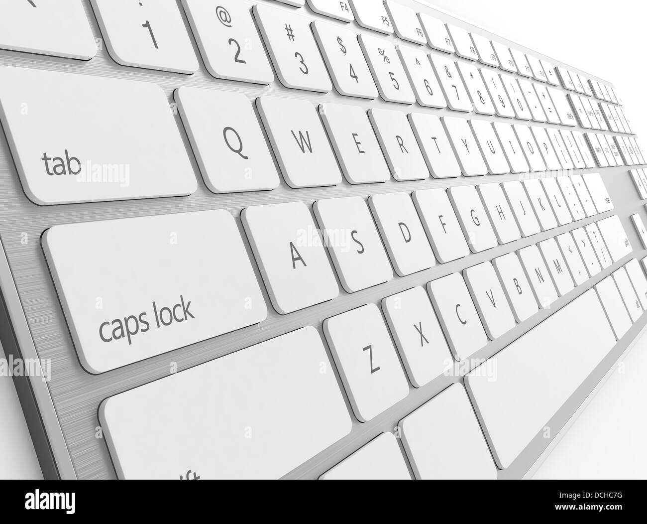 3D render of keyboard isolated on white background Stock Photo - Alamy