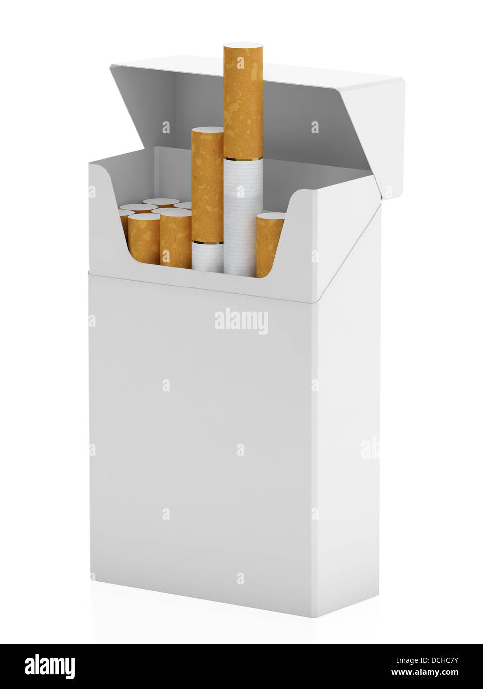 Pack of cigarettes isolated on white background Stock Photo - Alamy