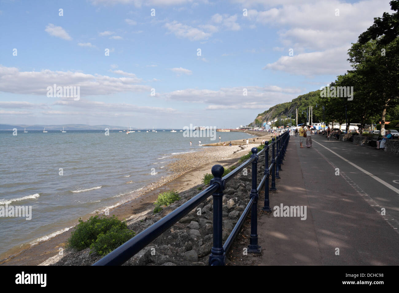 The coastal walkway along the Mumbles, Swansea, Wales UK, welsh ...