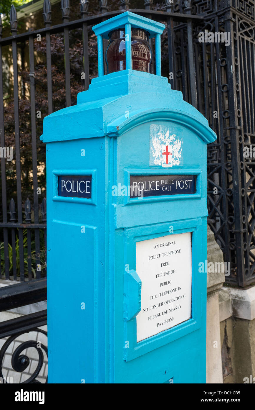 Traditional Public Police Call Box or Post London Stock Photo - Alamy