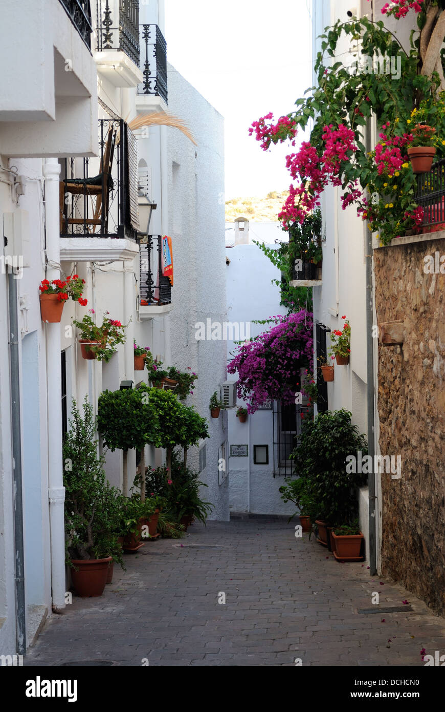 Street in Mojacar, Almeria, Spain Stock Photo - Alamy