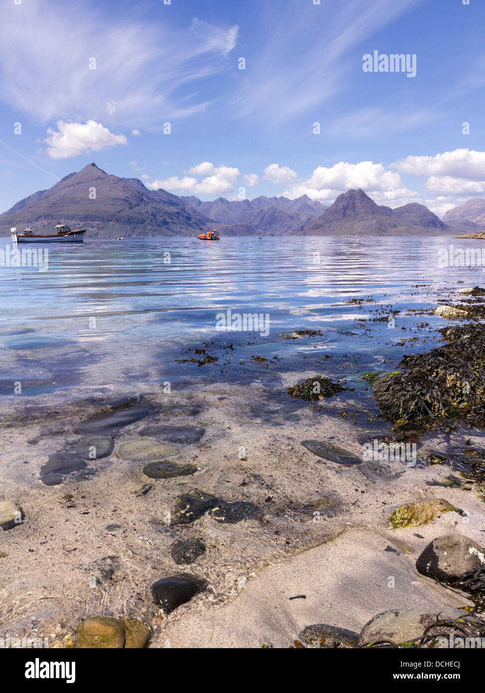 Black Cuillin Mountains and Loch Scavaig as seen from Elgol, Isle of ...
