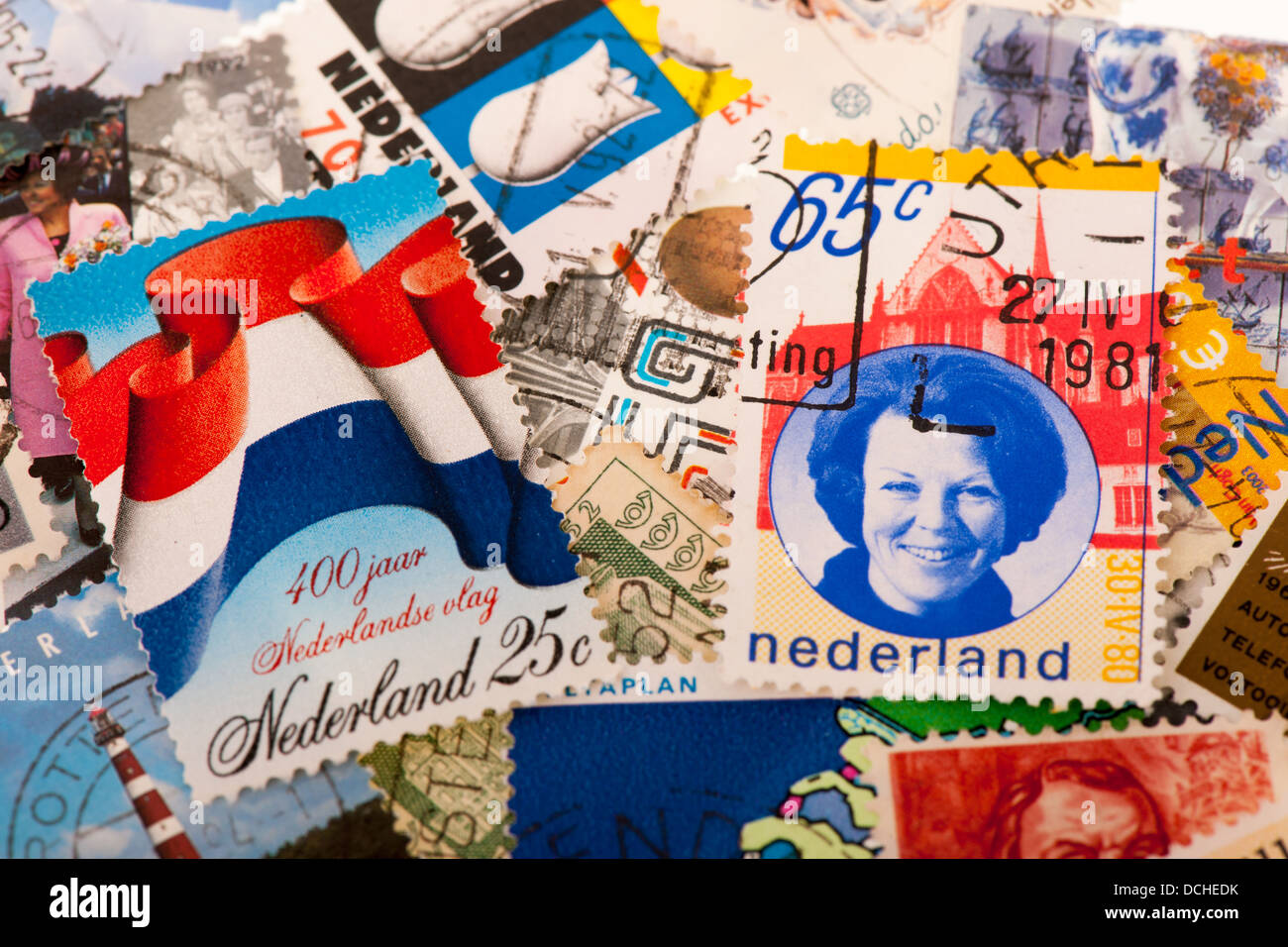 Typical Dutch post stamps Stock Photo - Alamy