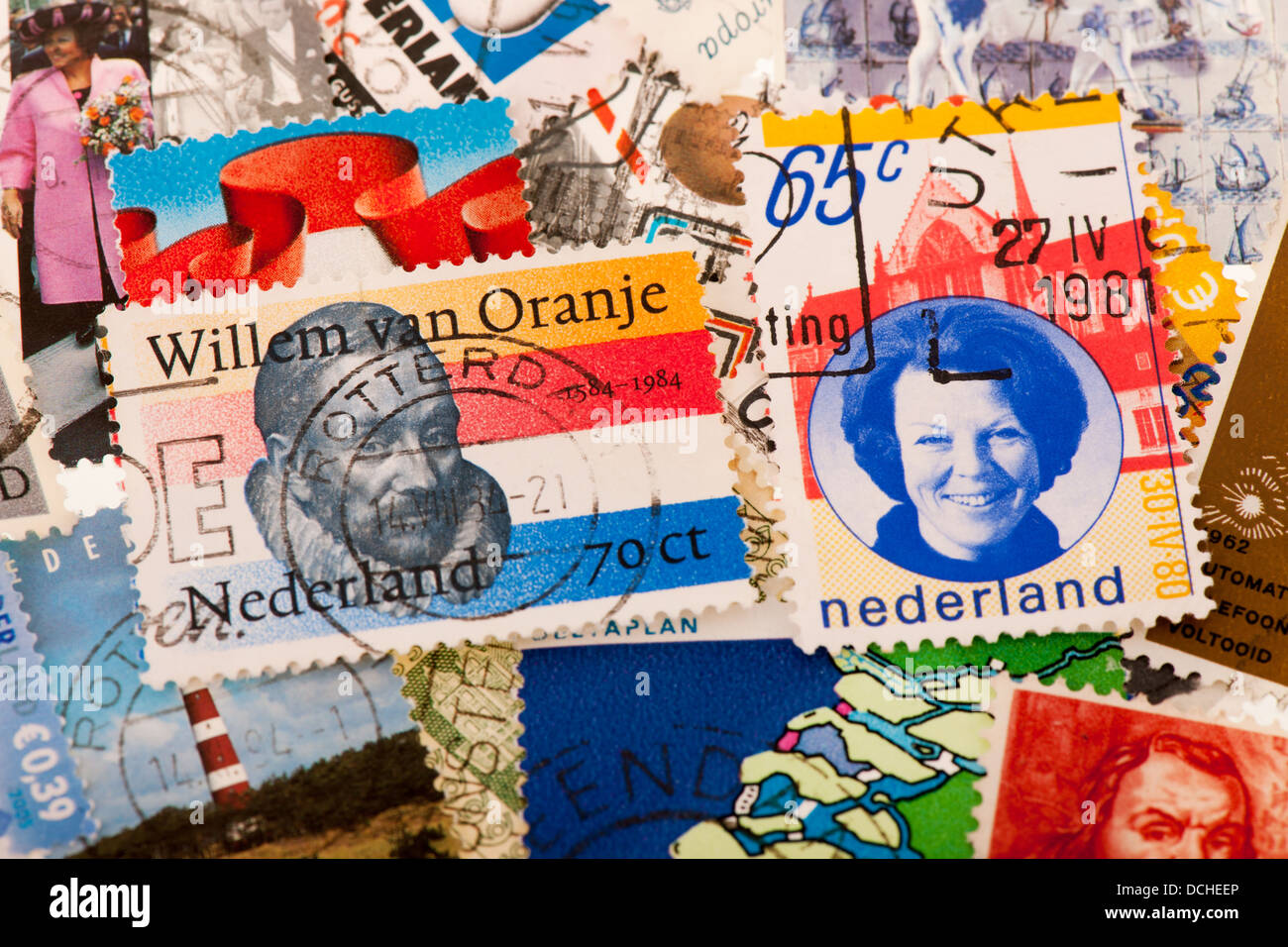 Typical Dutch post stamps Stock Photo - Alamy