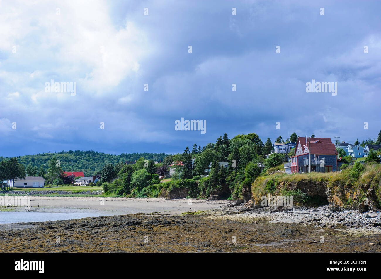 rocky beach grand manan island Stock Photo - Alamy