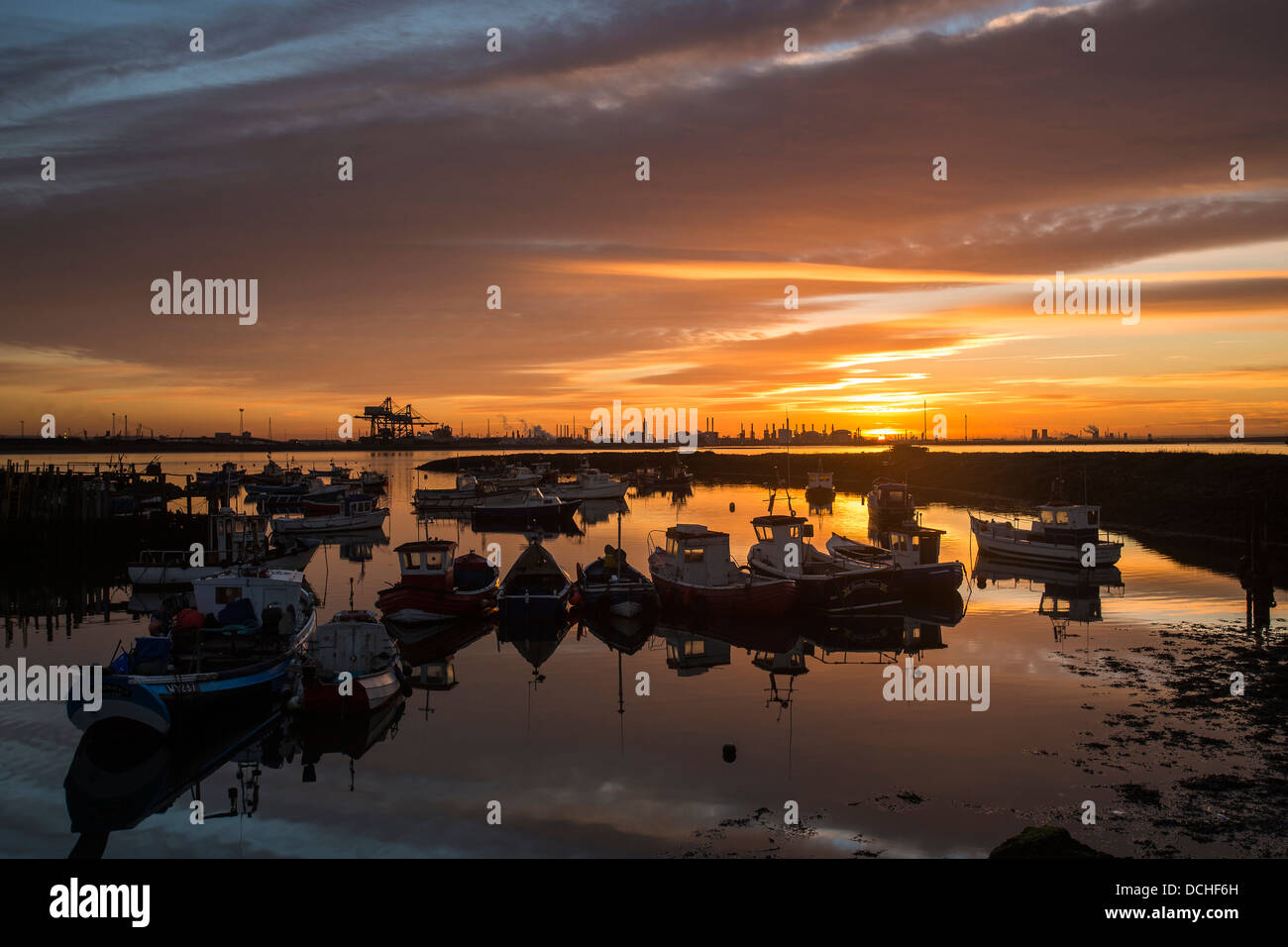 Sunset at Paddys Hole, South Gare, Redcar, Teesside Stock Photo - Alamy