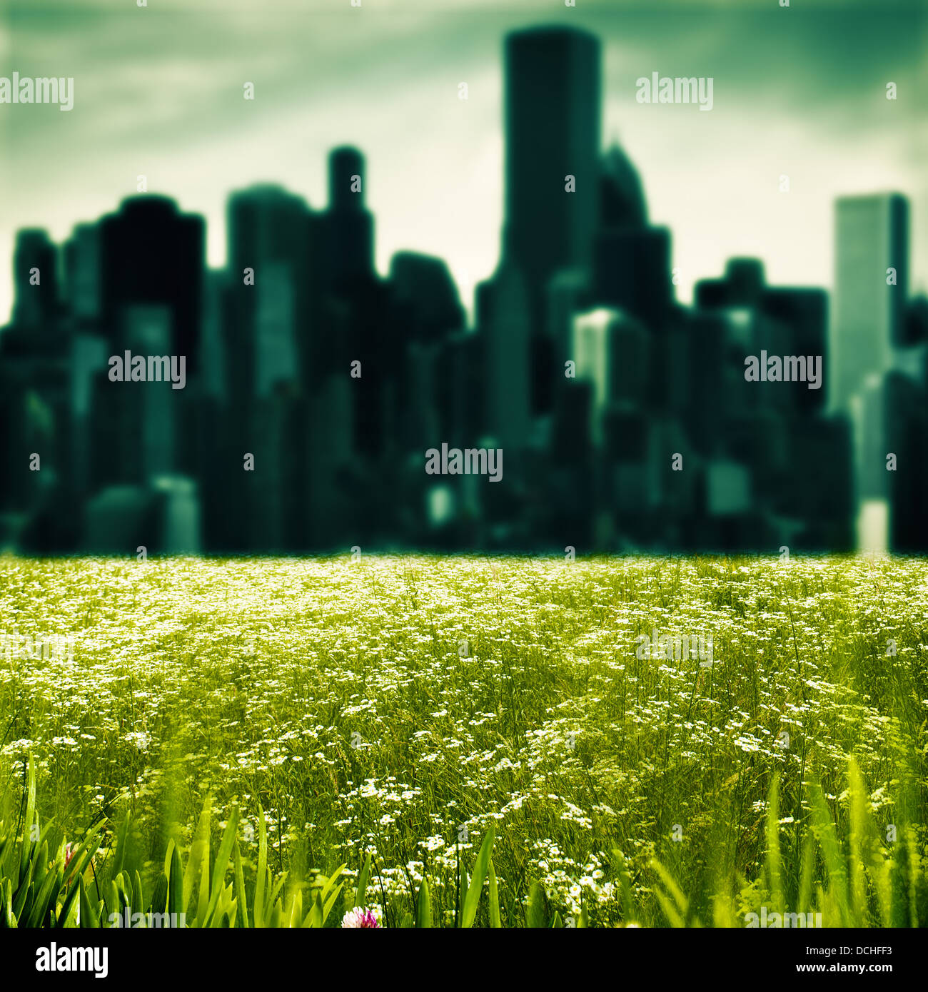 City as background, abstract natural landscape Stock Photo - Alamy