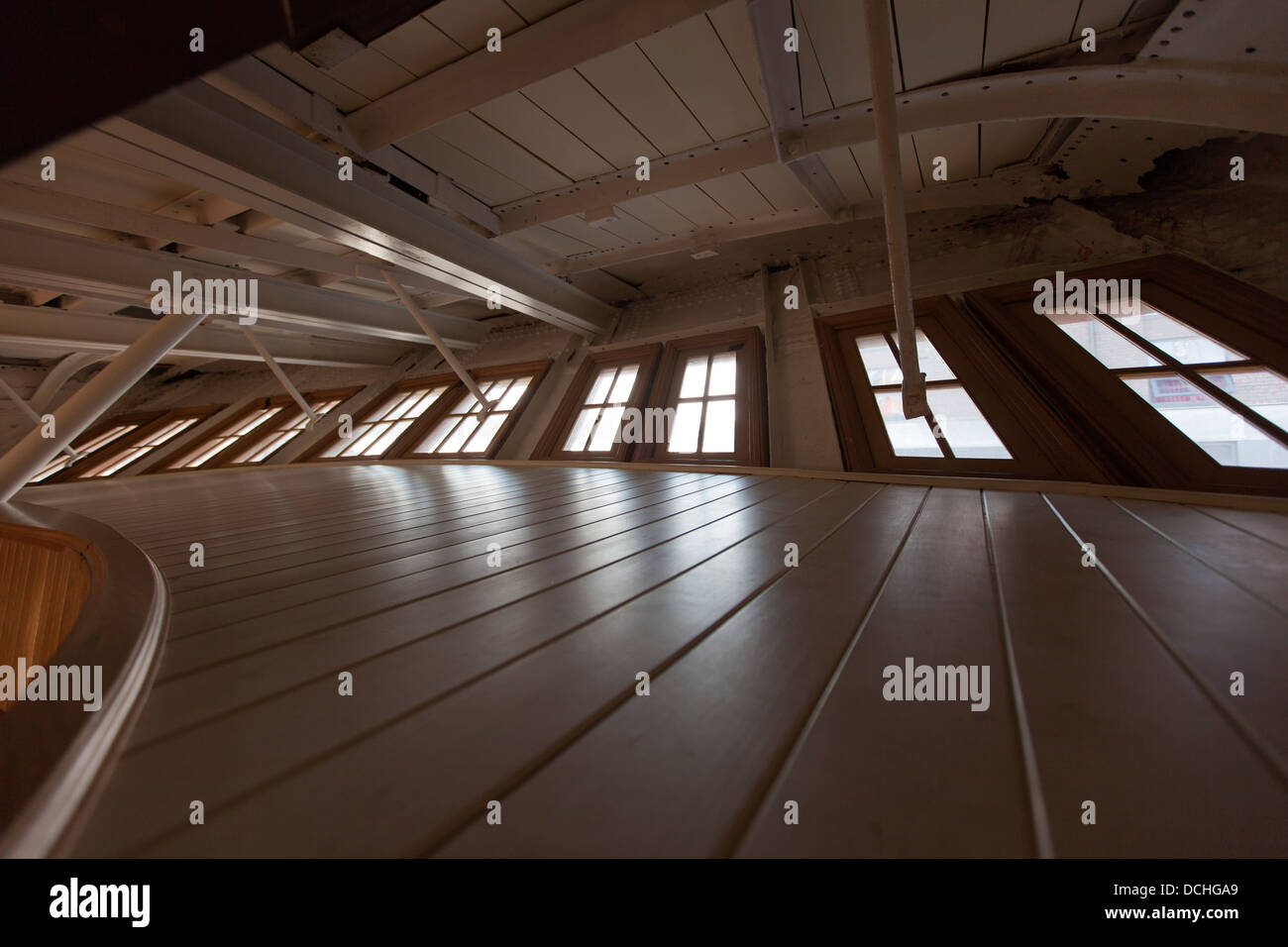 Stern windows on Passenger deck of Isambard Kingdom Brunel's Steam Ship ...