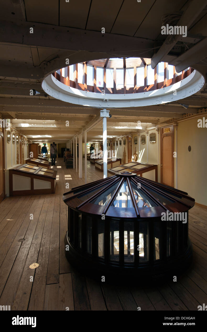 Passenger deck on Isambard Kingdom Brunel's Steam Ship SS Great Britain ...